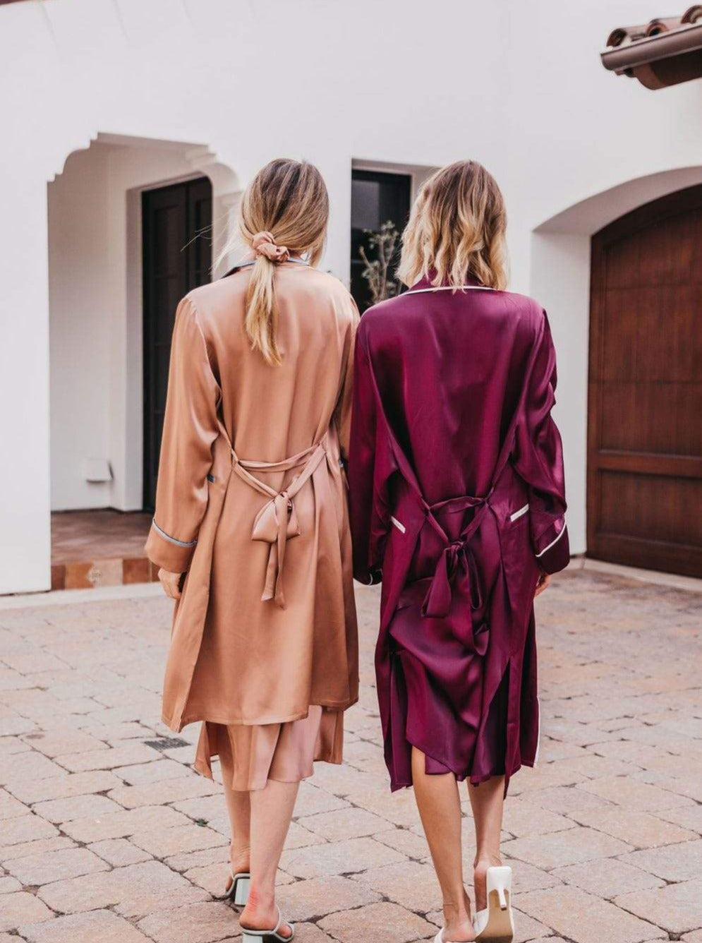 Silk Midi Smoking Robe- Look Good at Home | MORE SUNDAY